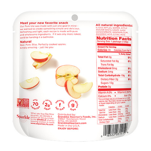 From the Land of Kansas Marketplace. Big Slice Apple Pouches