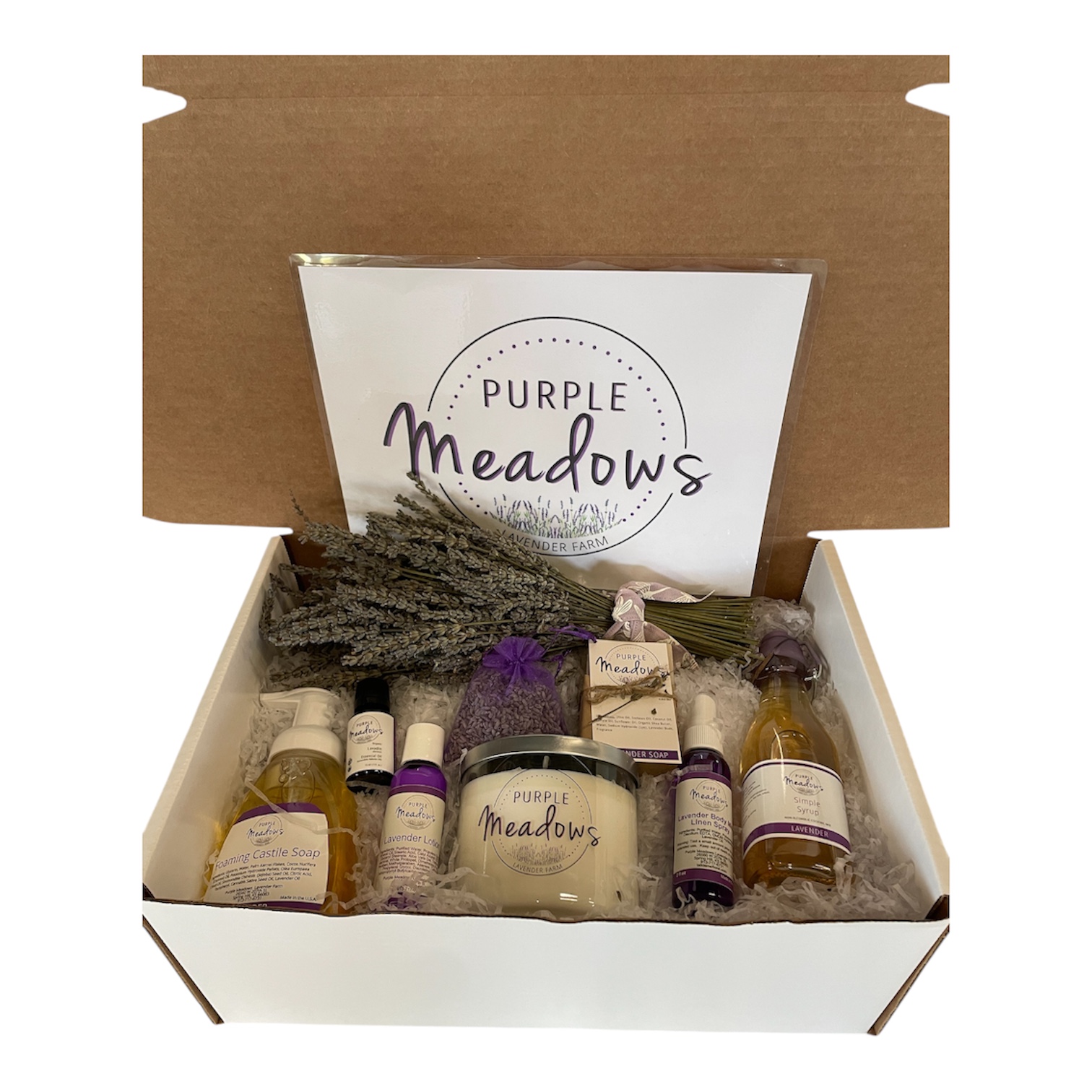 From the Land of Kansas Marketplace. Lavender Gift Box